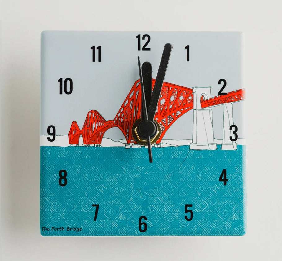 The Forth Bridge Mini Clock by Dibujo Design – Elba Artisan Gallery